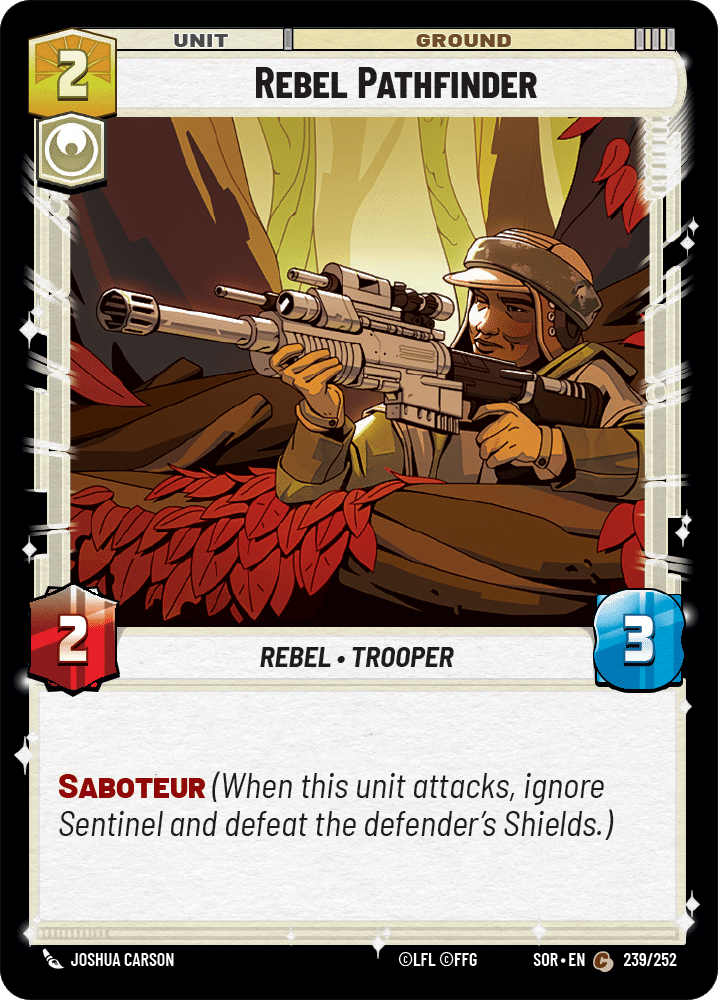 Nouvelle carte : Rebel Pathfinder - Pure Sabacc