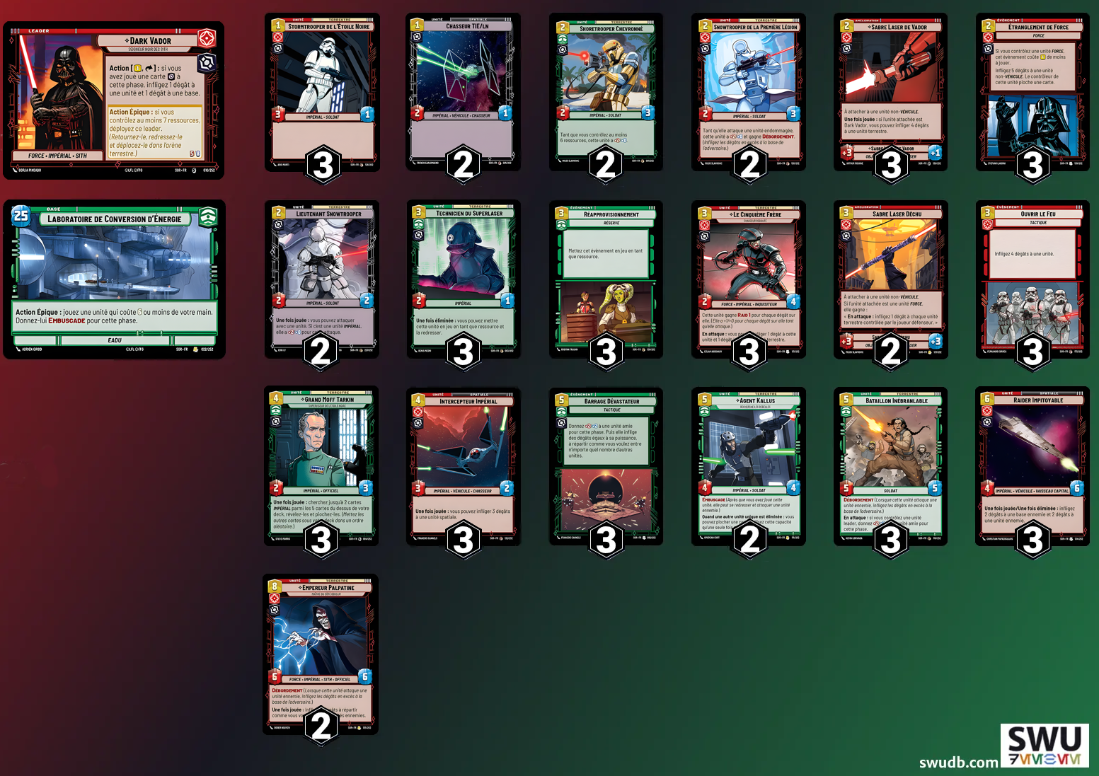 Améliorer son starter deck Vador - Pure Sabacc